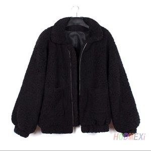 Jackets & Coats | Nwt Soft Plush Zipperup W Collar Teddy Jacket | Poshmark